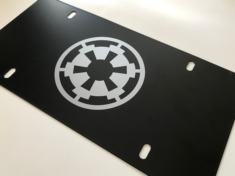 Star Wars Galactic Empire Chrome Stainless Steel License Plate With ...