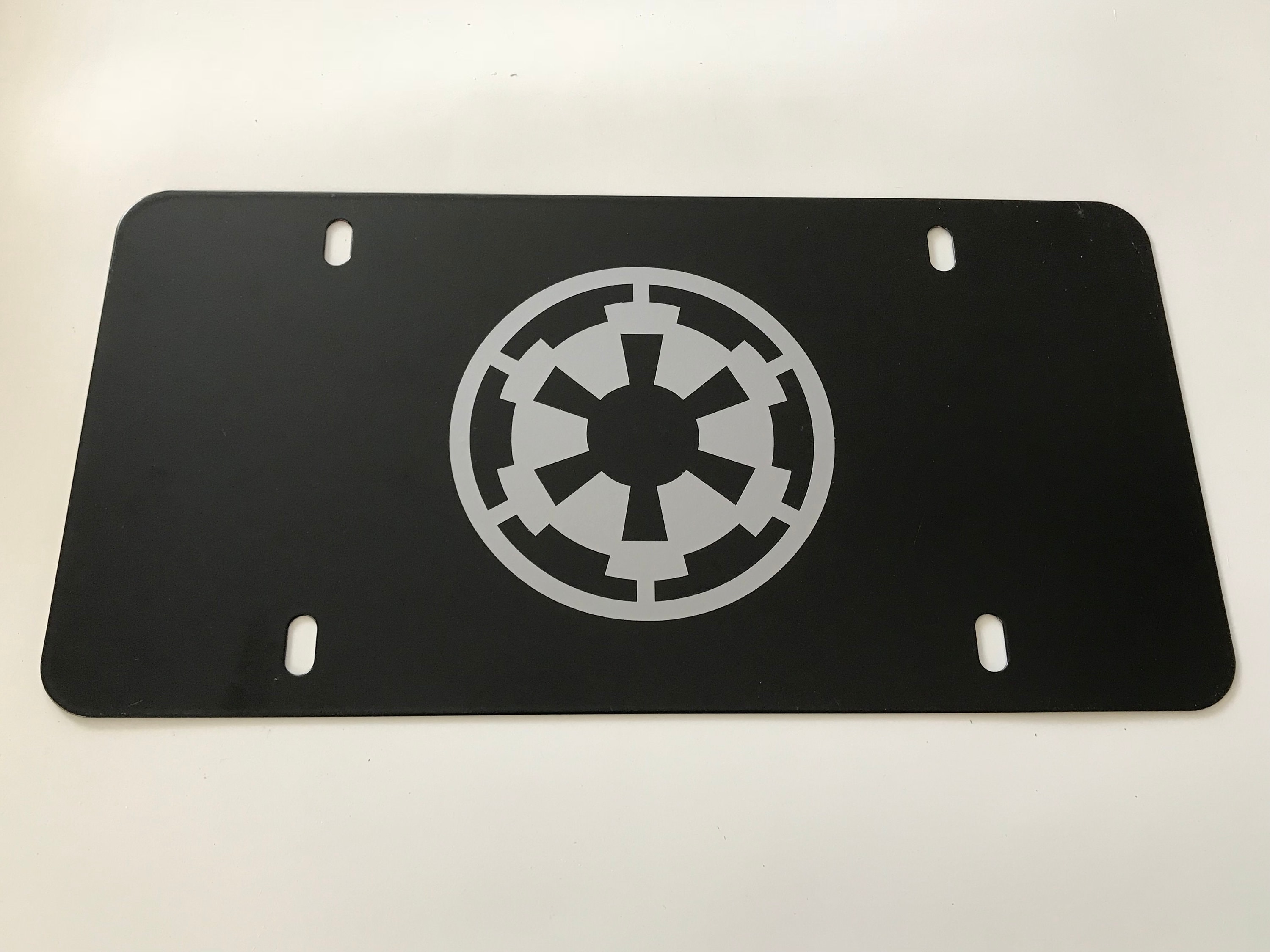 Star Wars Galactic Empire Chrome Stainless Steel License Plate With ...