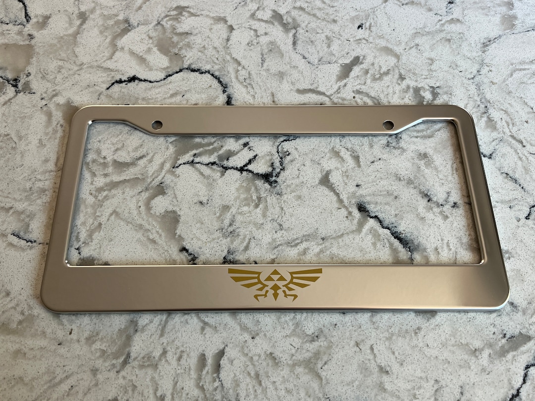 Zelda Hyrule Chrome Stainless Steel License Frame With Caps - Etsy