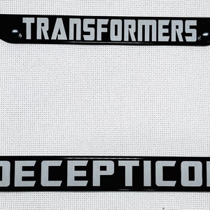 Transformers Autobot Decepticon Mirror Chrome Stainless Steel Front ...