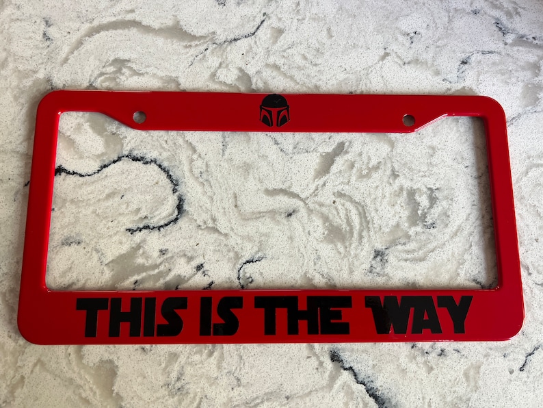 The Mandalorian This is the Way Chrome Stainless Steel License Frame ...