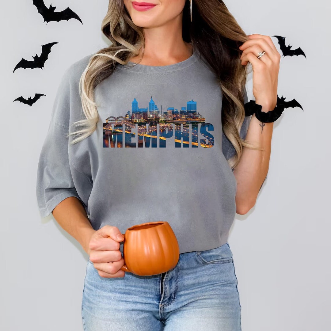 Comfort Colors Memphis Skyline Sweatshirt/shirt, Memphis Digital Art ...