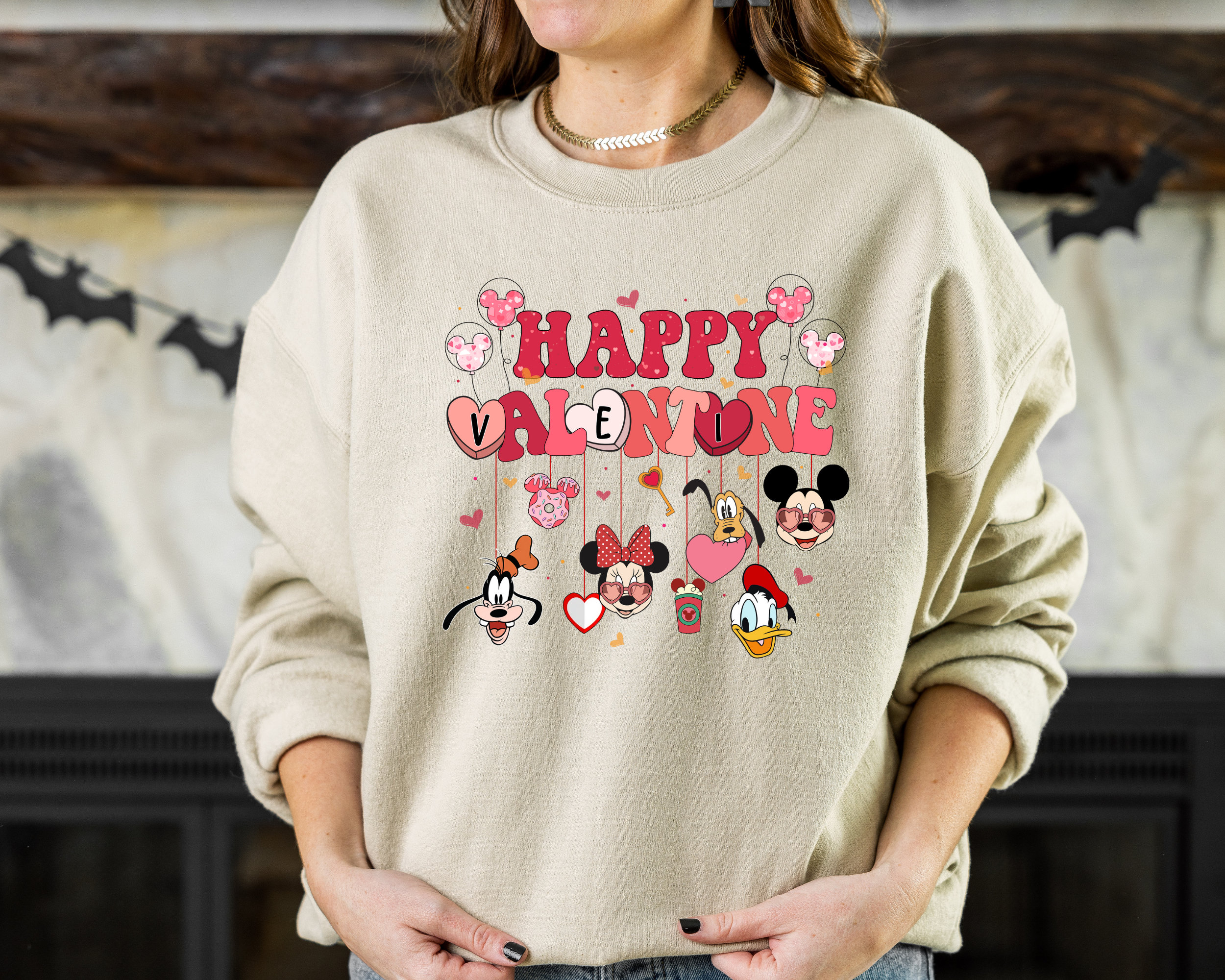 Happy Valentine's Day Sweatshirt, Mickey And Minnie Friends Valentine's ...