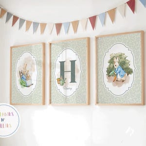 Personalized Peter Rabbit Nursery Wall Art Print – Custom Baby Name ...