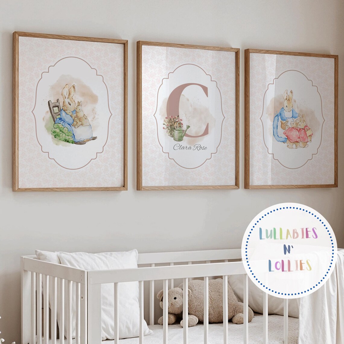 Personalized Peter Rabbit Nursery Wall Art Print – Custom Baby Name ...