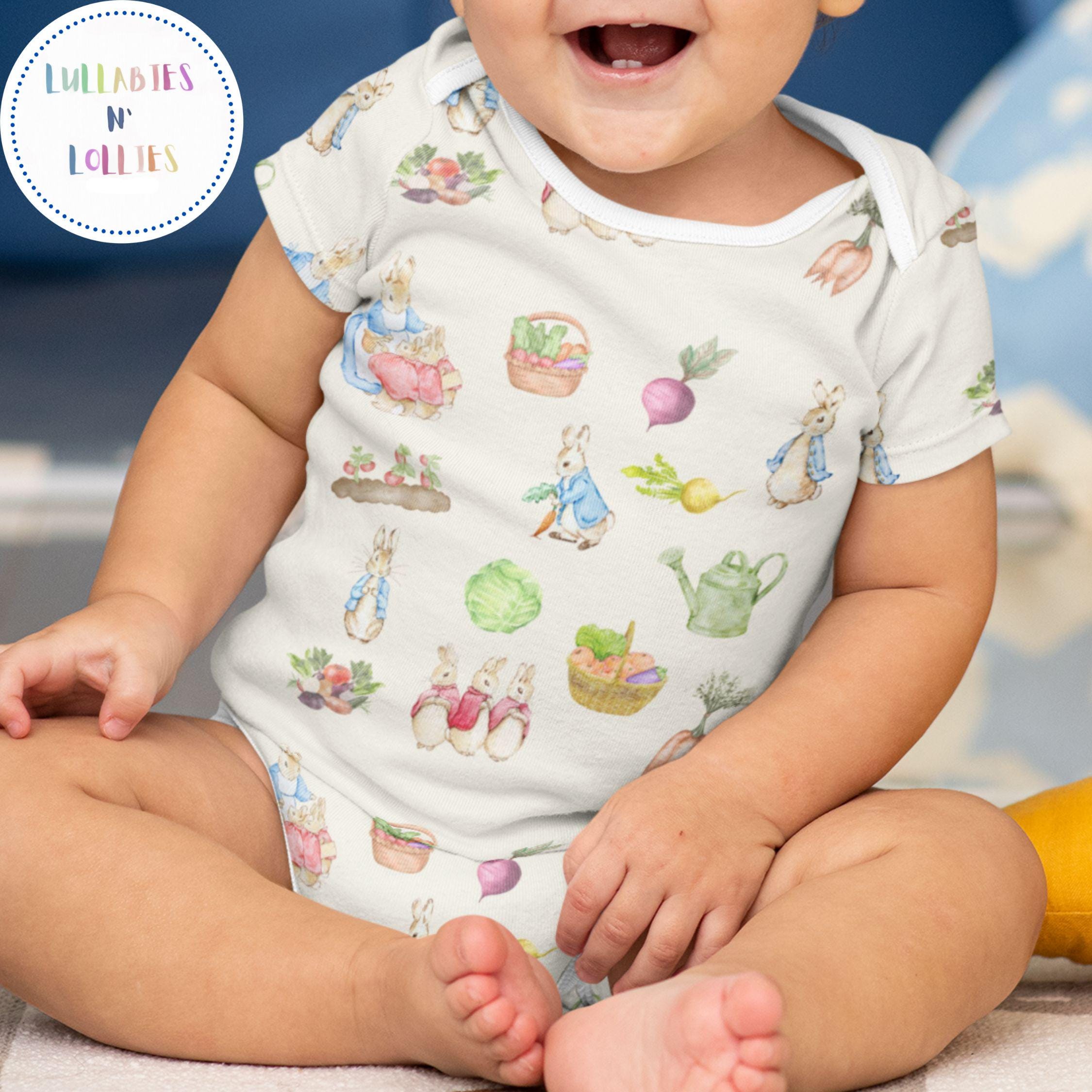 Peter Rabbit Baby Onesie - Soft Bodysuit, Classic Storybook Print ...