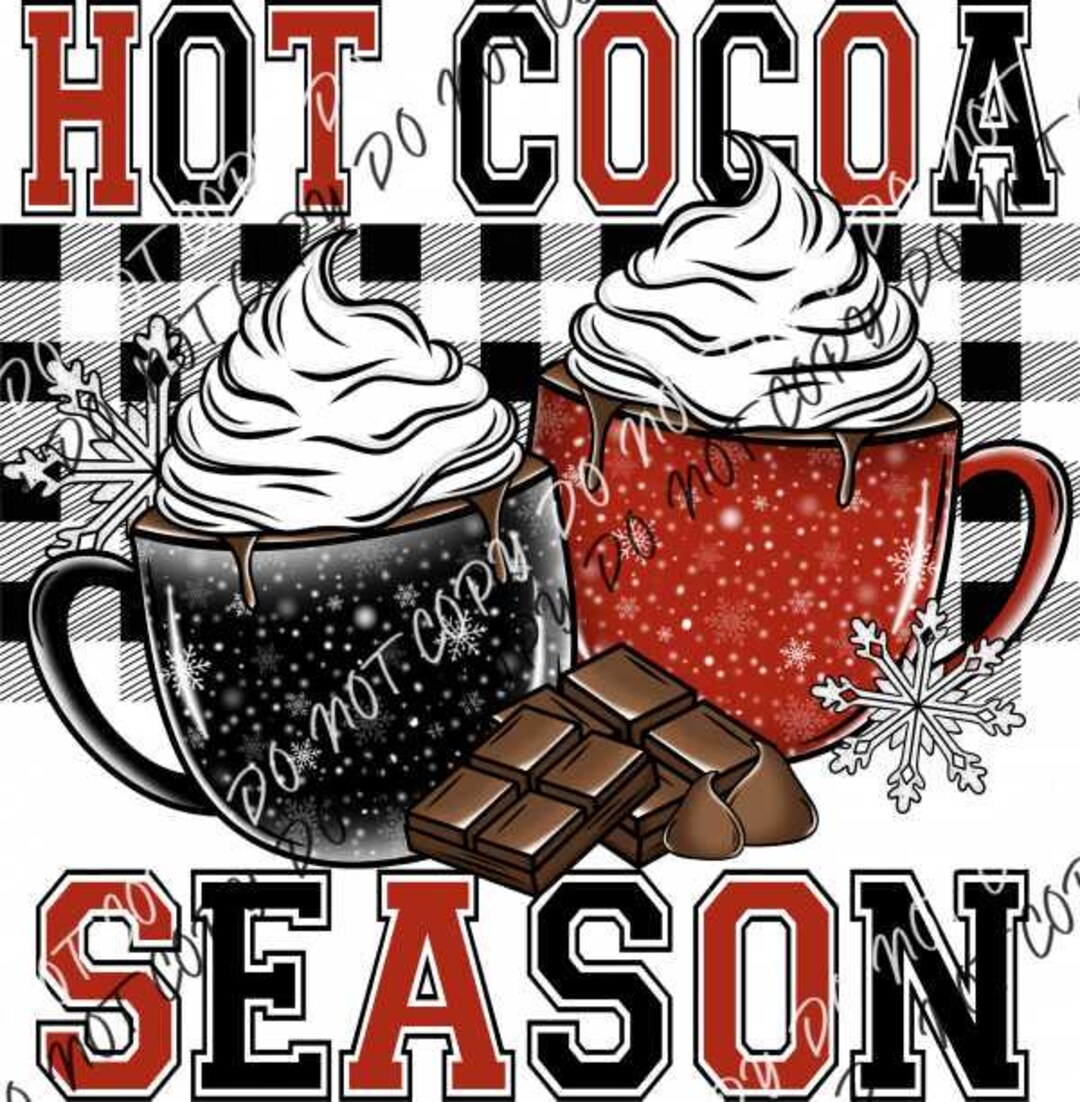 Hot Cocoa Season Cups DTF Transfer - Etsy