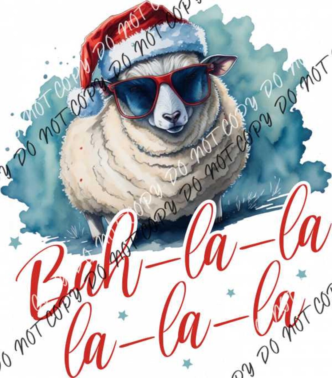 Bah-la-la Christmas Sheep DTF Transfer - Etsy