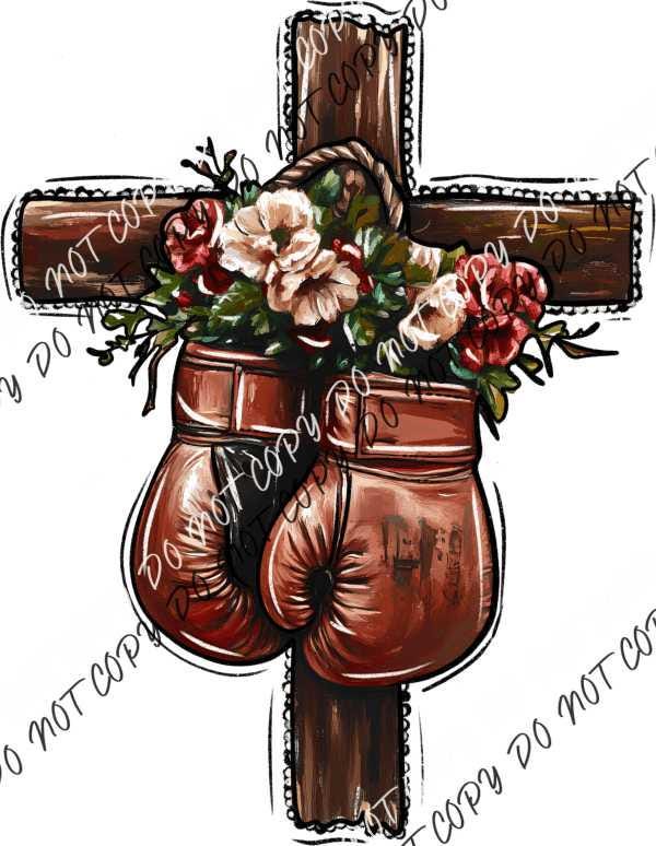 Cross With Boxing Gloves DTF Transfer - Etsy