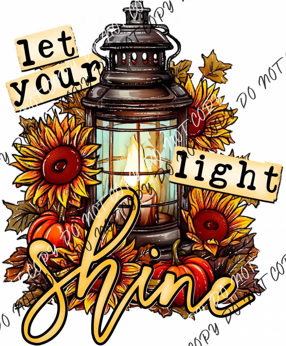 Let Your Light Shine Fall Lantern DTF Transfer - Etsy