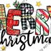 Merry Christmas Patterned Text With Light String DTF Transfer - Etsy
