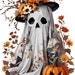 Halloween Ghost With Pumpkin DTF Transfer - Etsy