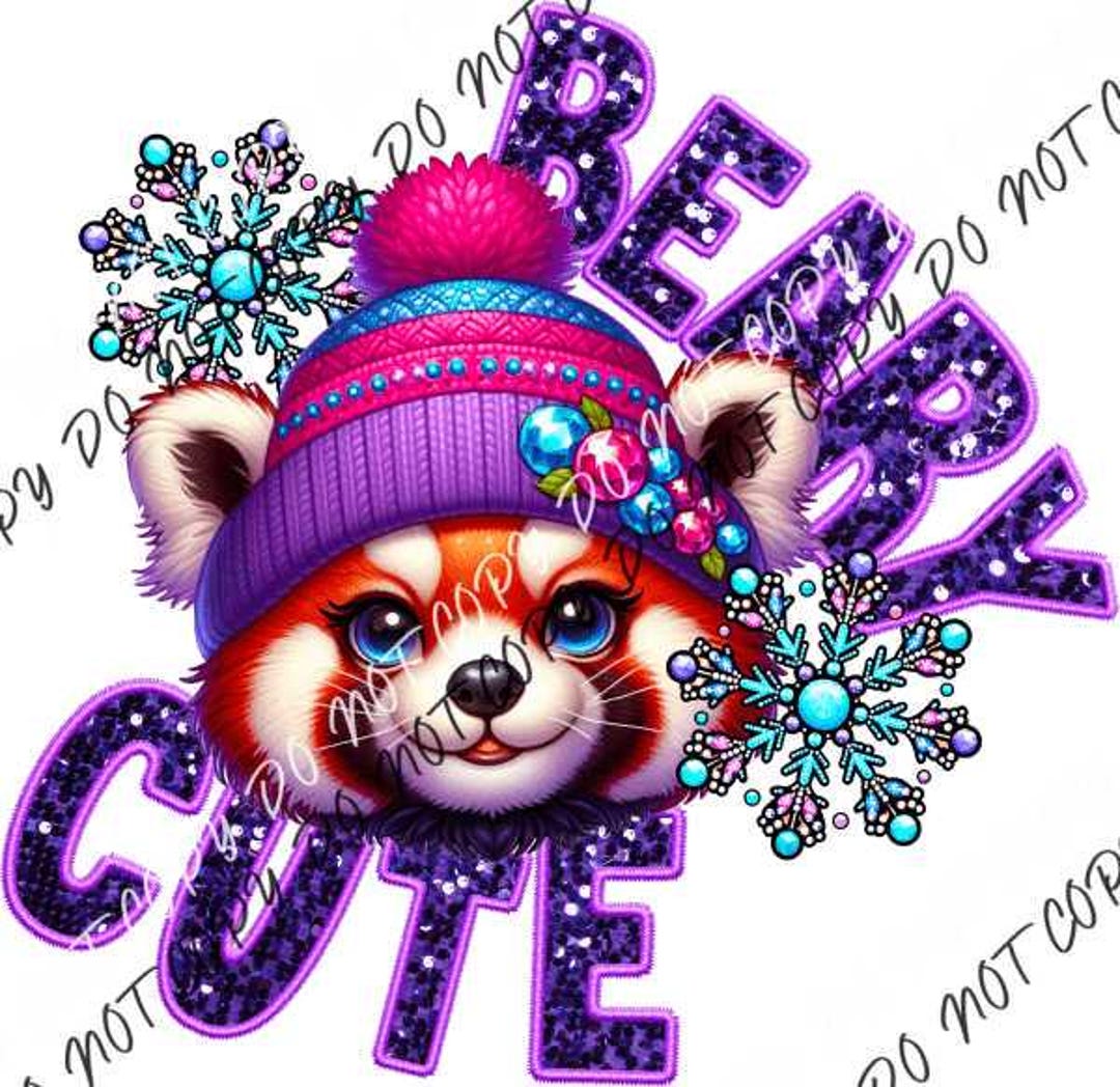 Beary Cute - Red Panda DTF Transfer - Etsy