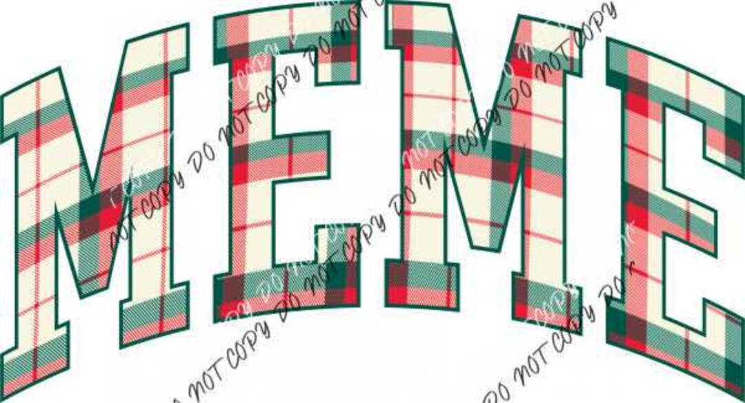 Christmas Plaid Meme DTF Transfer - Etsy