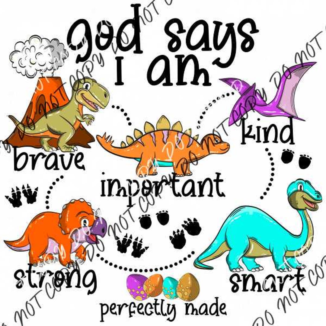 God Says I Am With Dinosaurs DTF Transfer - Etsy