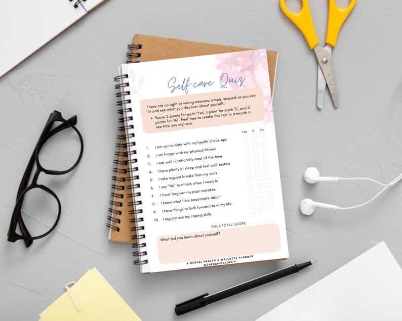 Self-care Planner Quiz Printable Self-love Journal Mental Health ... Self-care Planner Quiz Printable Self-love Journal Mental Health ...