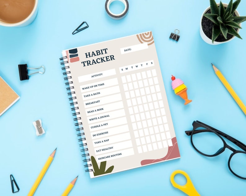 Daily Habit Tracker PRINTABLE, Habit Tracker Bullet Journal, Routine ...