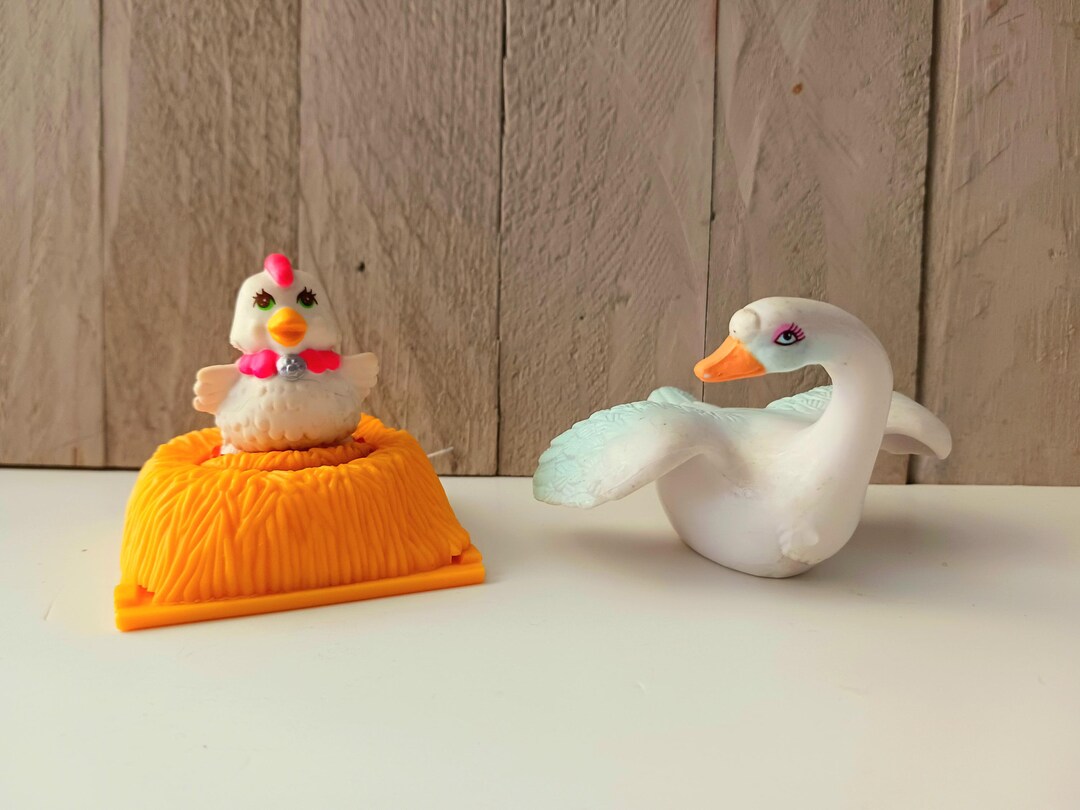 VINTAGE! Kenner Pre-generation LPS Mother Hen and Mattel Swan. Pretty ...