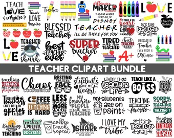 Teacher Svg Bundle, Teacher Svg, Back to School Svg, Teacher Life Svg ...