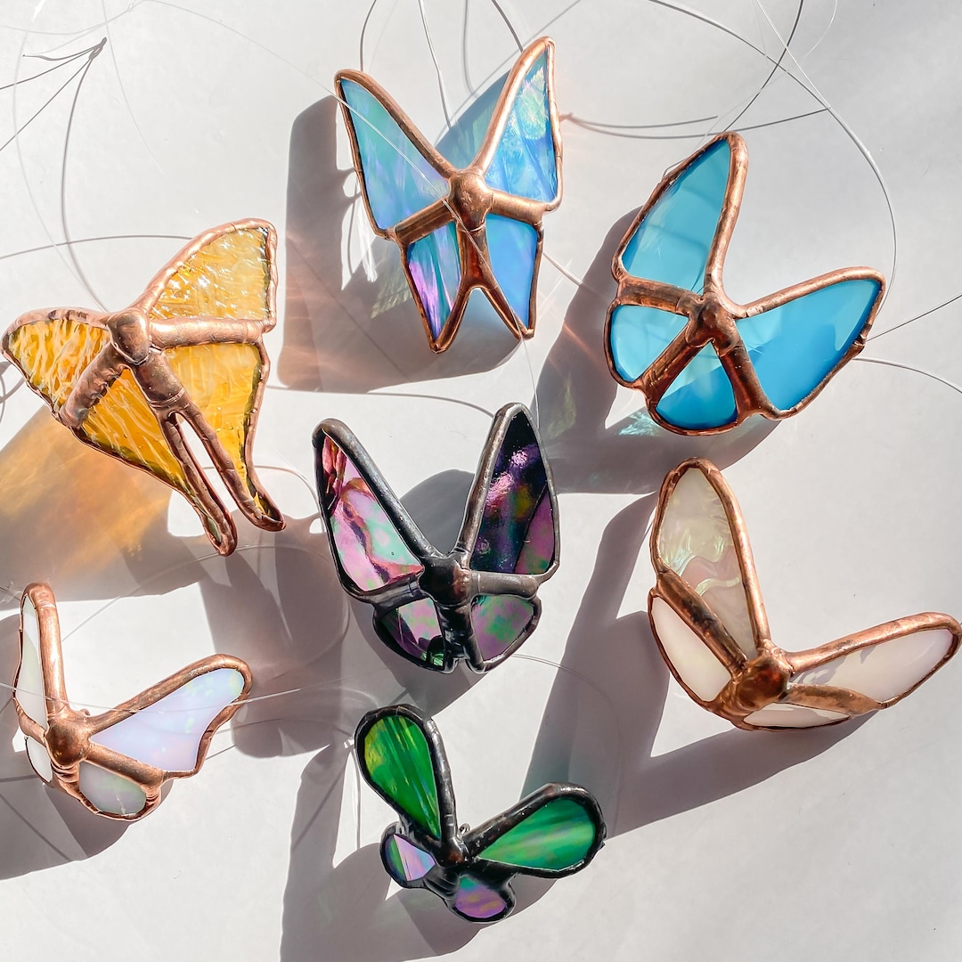 Unique Butterfly Suncatchers, Stained Glass Suncatchers, 3D Stained ...