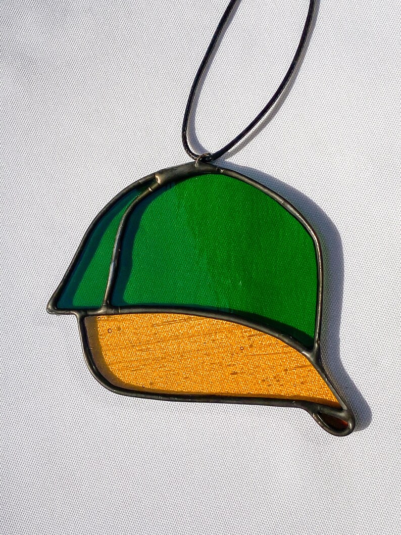 Baseball Cap Suncatcher, Stained Glass Art, Glass Suncatcher - Etsy