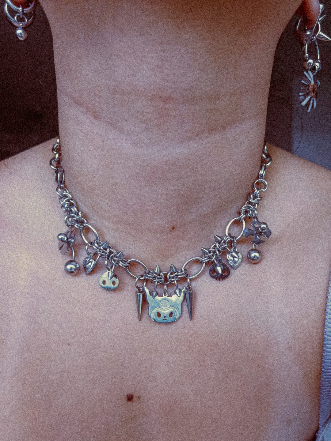 Kuromi Necklace, Rave Jewelry, Alternative Jewelry, Sanrio Necklace - Etsy