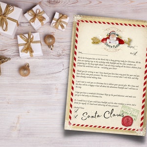 Traditional Letter From Santa & Nice List Certificate, With 2 X Size ...