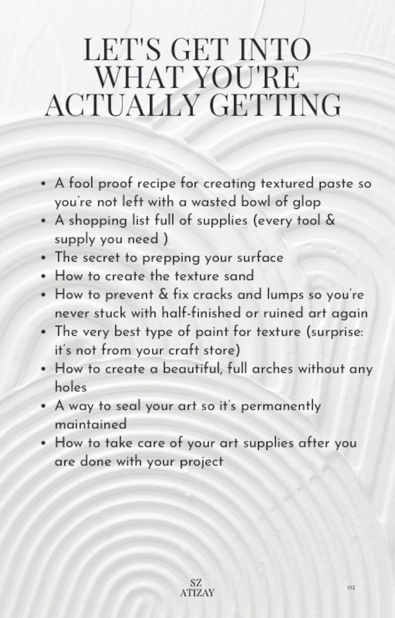 Texture Wall Art Guide, Inexpensive Texture Guide, Texture Art Workshop ...