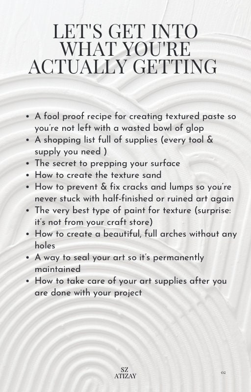 Texture Wall Art Guide, Inexpensive Texture Guide, Texture Art Workshop ...