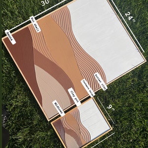 Texture Wall Art Painting - Earthy Texture Waves - Framed Textured ...