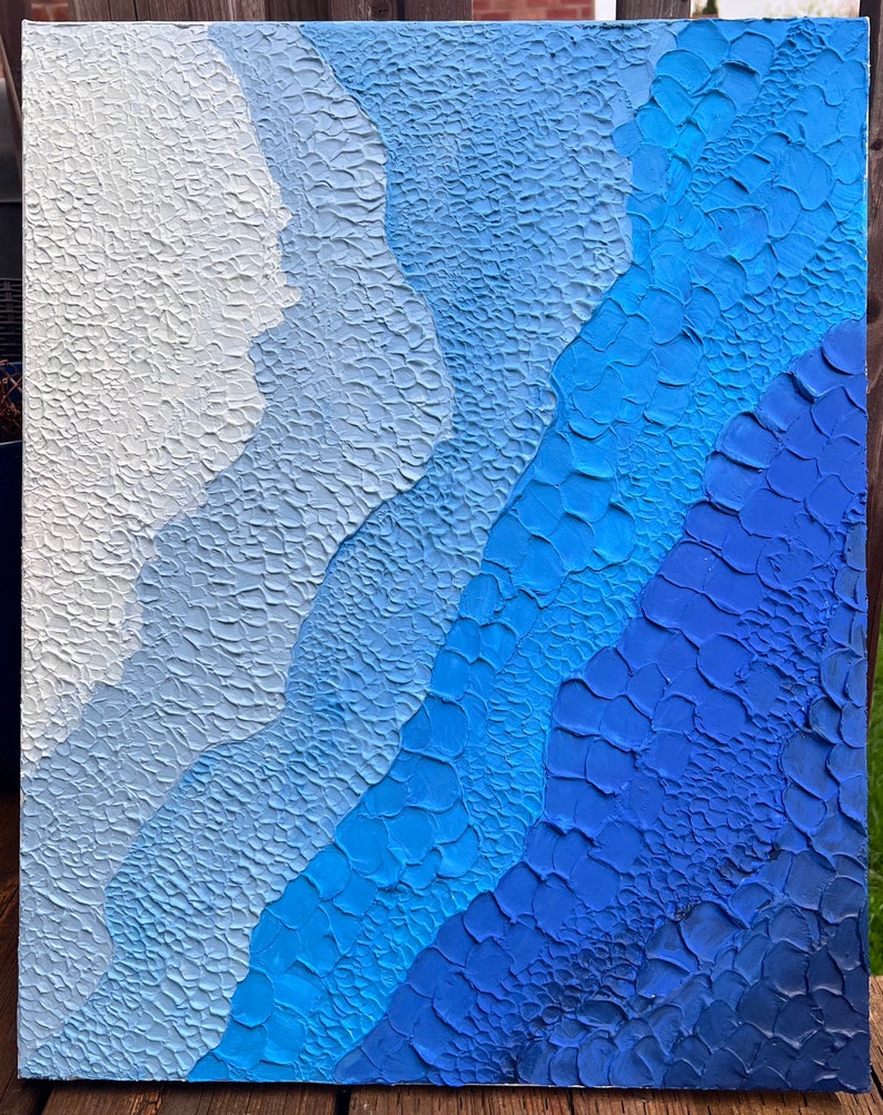 Blue Sea Texture Painting, Blue Tones Texture Artwork, Sea Colour Home ...