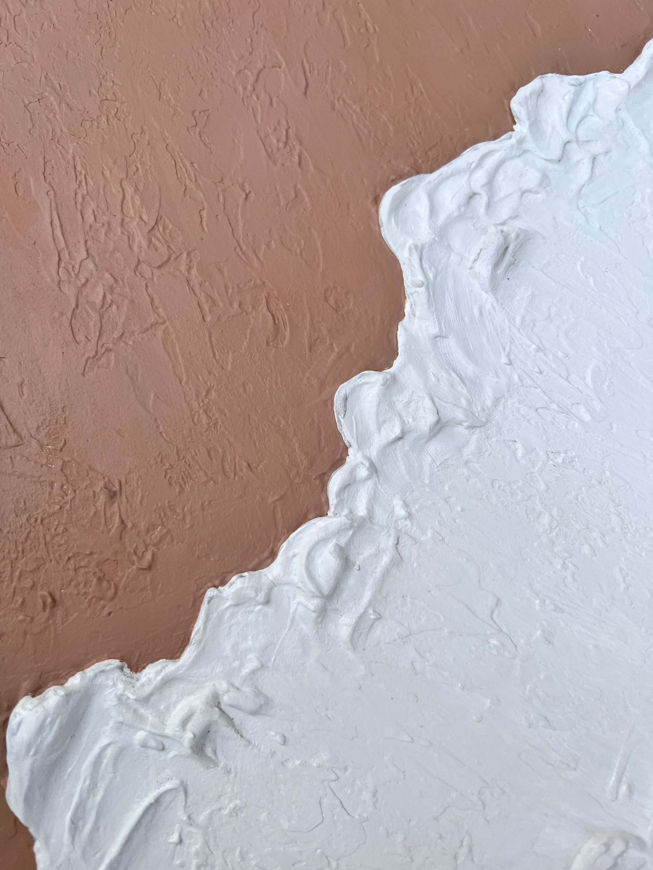 Texture Beach Waves, Warm Texture Painting, Neutral Colour Home Decor ...