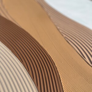 Texture Wall Art Painting - Earthy Texture Waves - Framed Textured ...