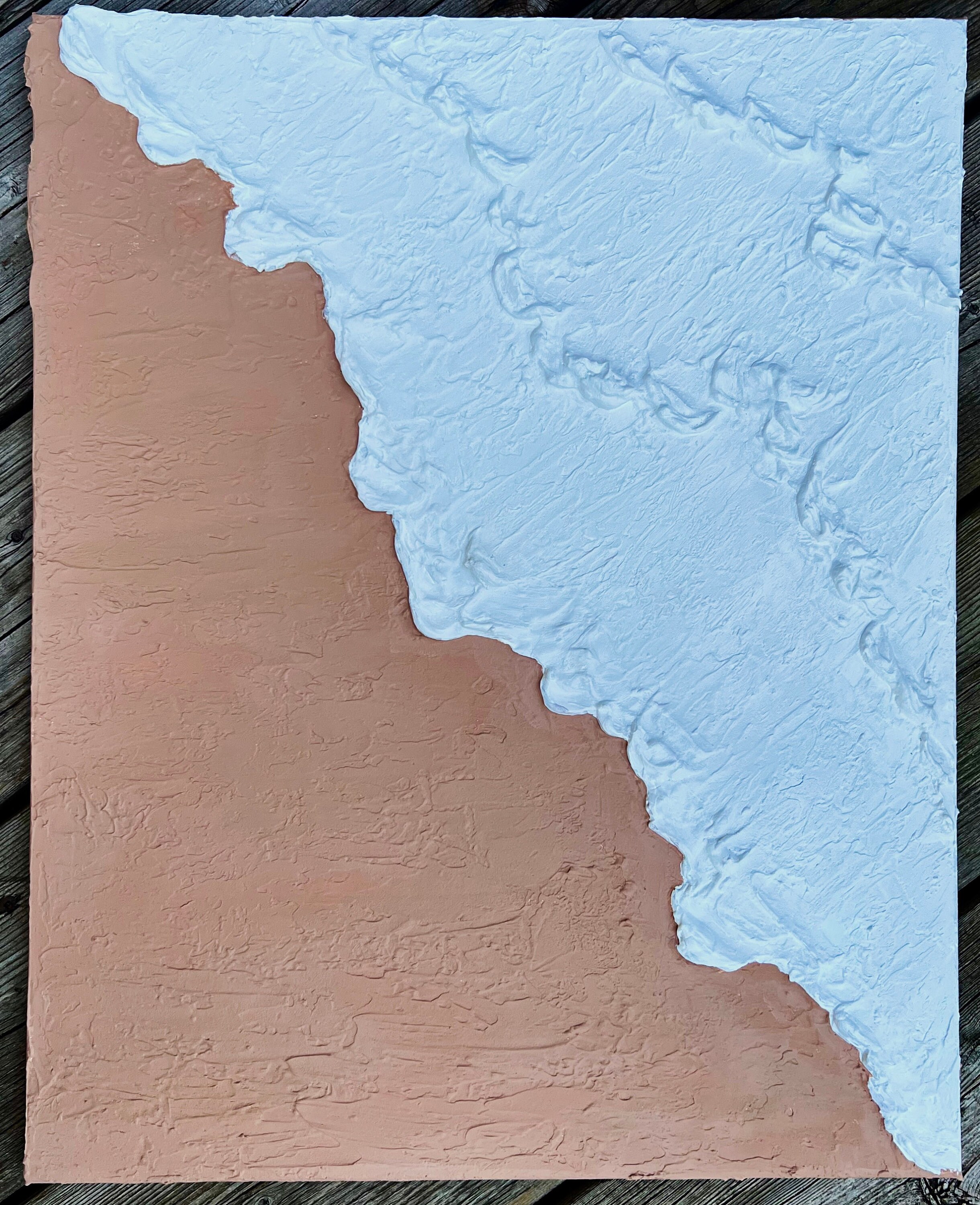 Texture Beach Waves, Warm Texture Painting, Neutral Colour Home Decor ...