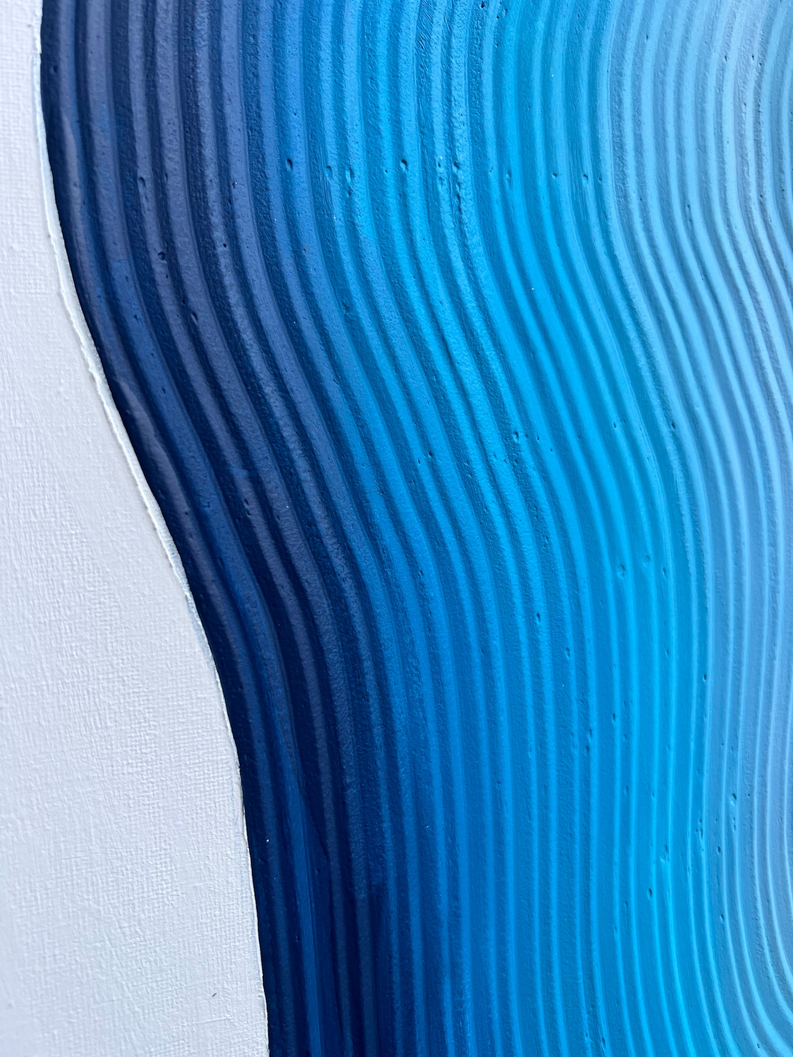Texture Beach Waves Painting, Blue Ombré Texture Painting, Sea Home ...