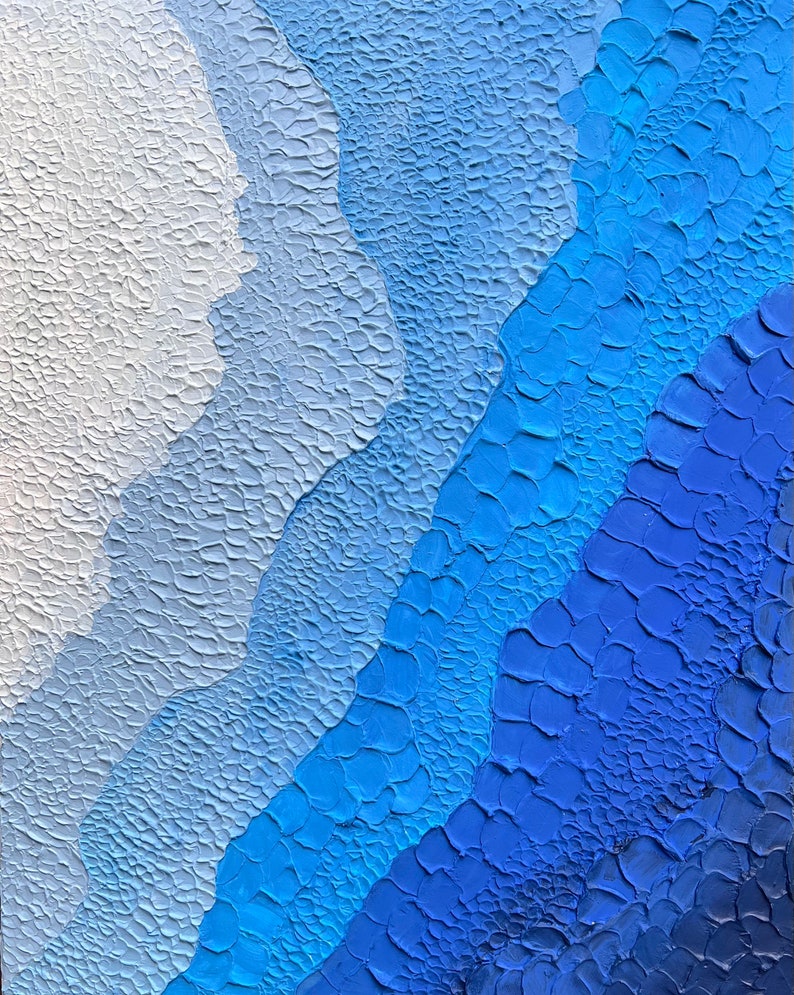 Blue Sea Texture Painting, Blue Tones Texture Artwork, Sea Colour Home ...
