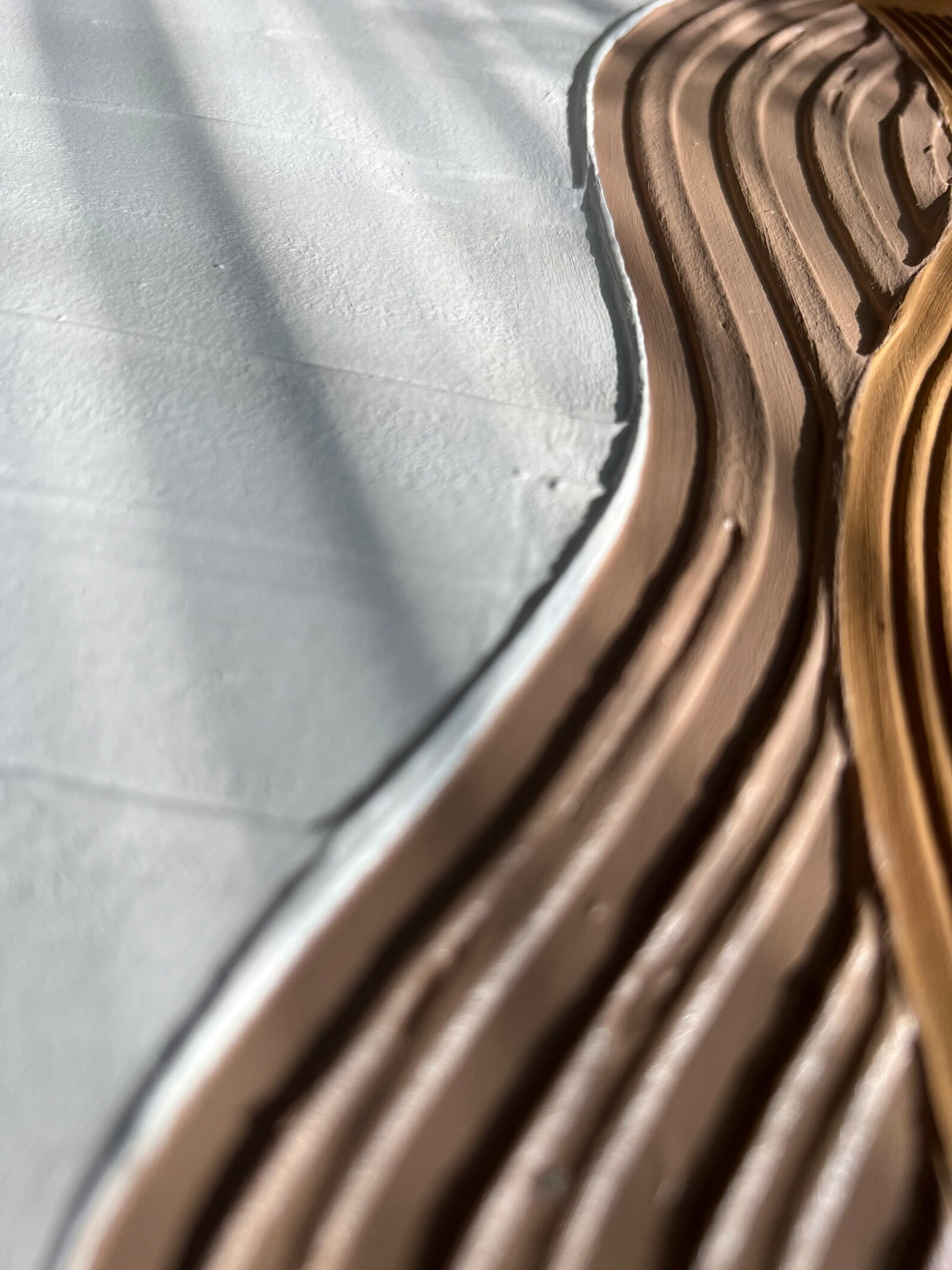 Texture Wall Art Painting Earthy Texture Waves Framed - Etsy