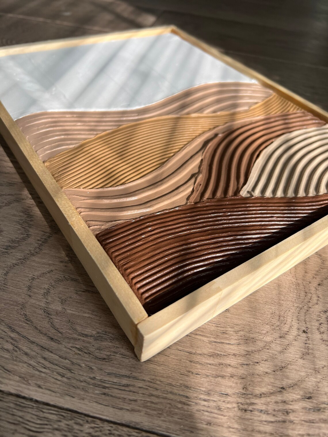 Texture Wall Art Painting Earthy Texture Waves Framed - Etsy Canada