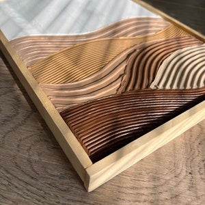 Texture Wall Art Painting Earthy Texture Waves Framed - Etsy