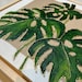 Monstera Leaf Gold Foil Texture Painting, Leaf Textured Framed Art ...
