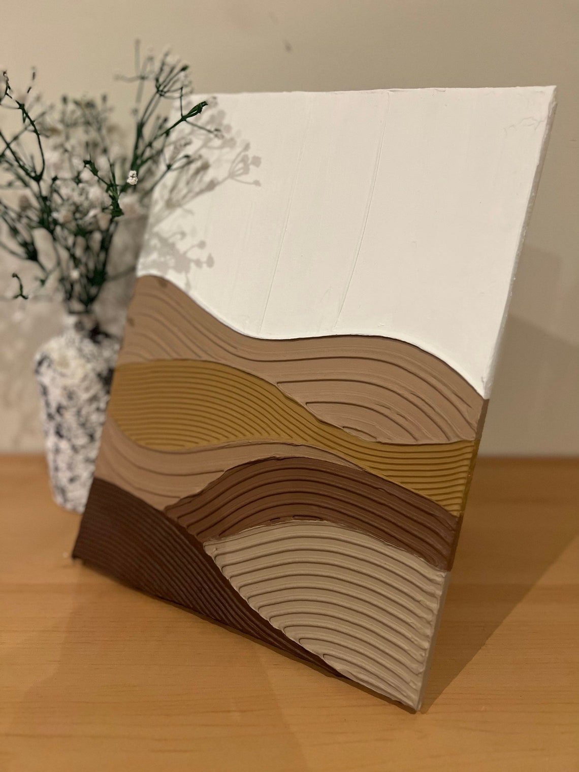 Texture Wall Art Painting Earthy Texture Waves Framed - Etsy Canada