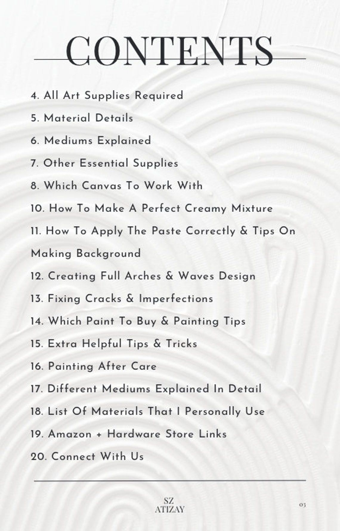 Texture Wall Art Guide, Inexpensive Texture Guide, Texture Art Workshop ...