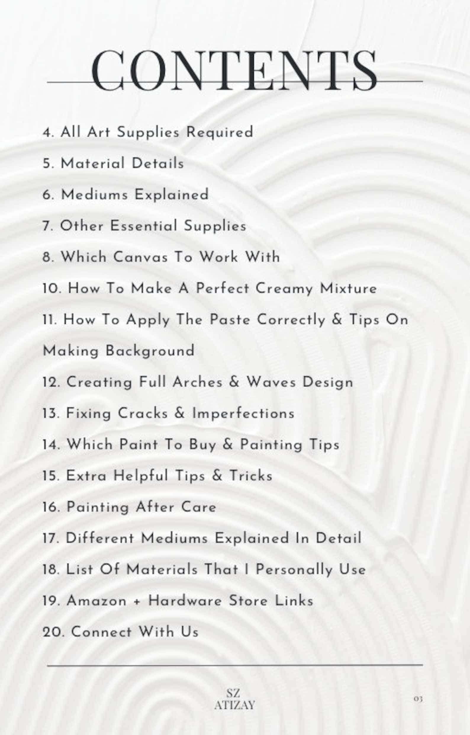 Texture Wall Art Guide, Inexpensive Texture Guide, Texture Art Workshop ...