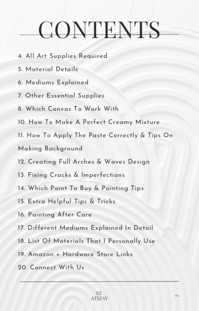 Texture Wall Art Guide, Inexpensive Texture Guide, Texture Art Workshop ...