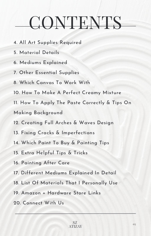 Texture Wall Art Guide, Inexpensive Texture Guide, Texture Art Workshop ...