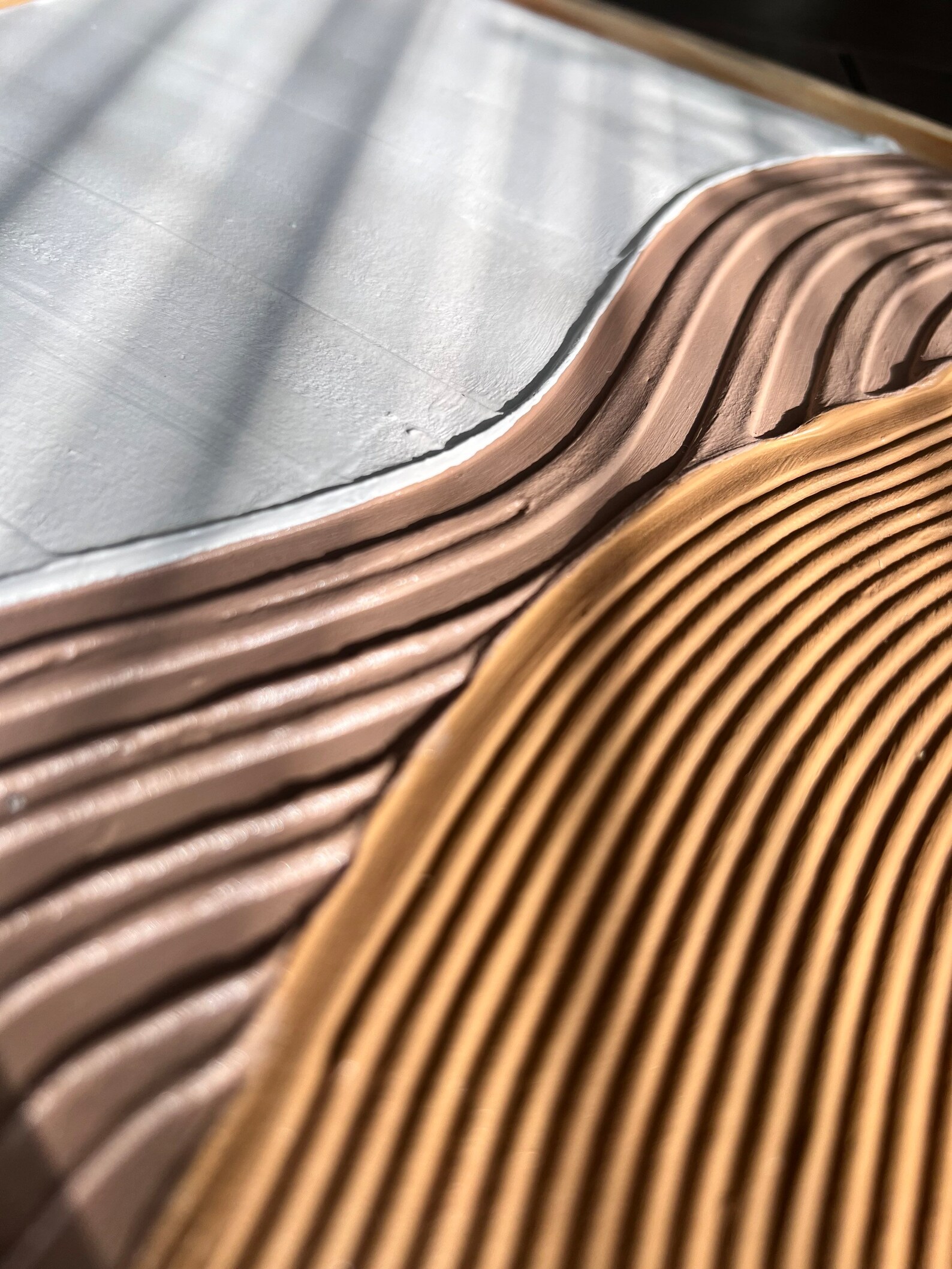 Texture Wall Art Painting Earthy Texture Waves Framed - Etsy