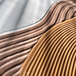 Texture Wall Art Painting Earthy Texture Waves Framed - Etsy