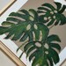 Monstera Leaf Gold Foil Texture Painting, Leaf Textured Framed Art ...