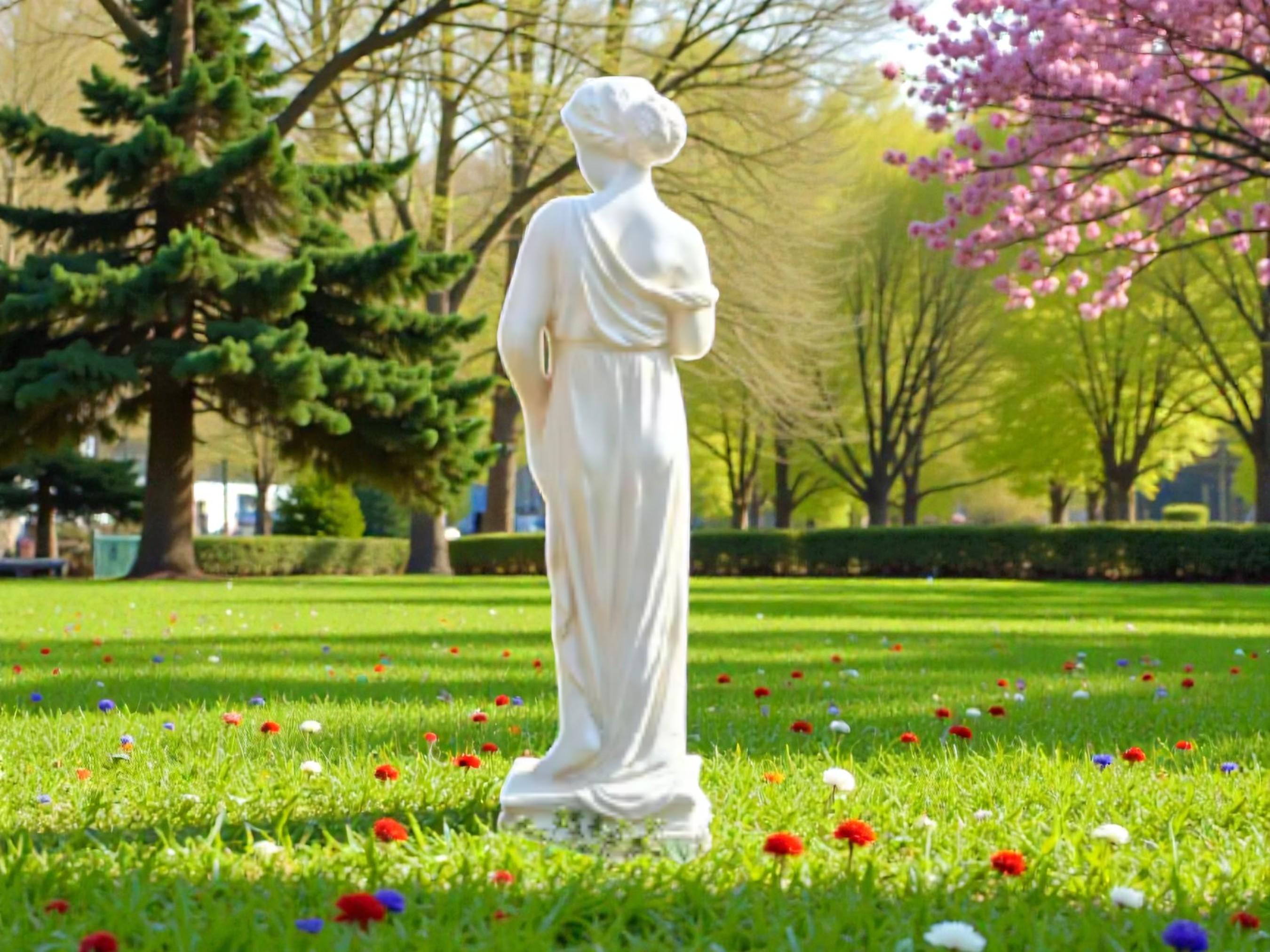 Large Classical Greek Goddess Statue, 32” Garden Lady Sculpture ...