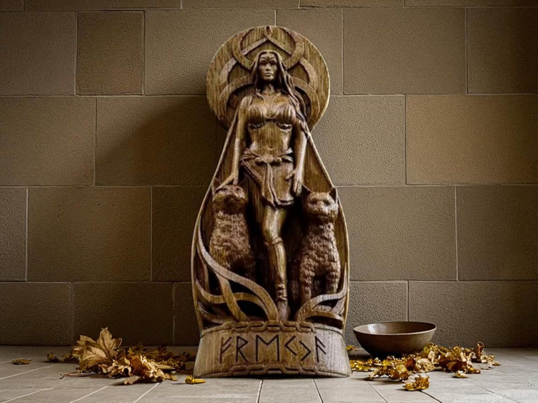 Freya Goddess Resin Statue: Norse Mythology Altar Decoration - Etsy ...